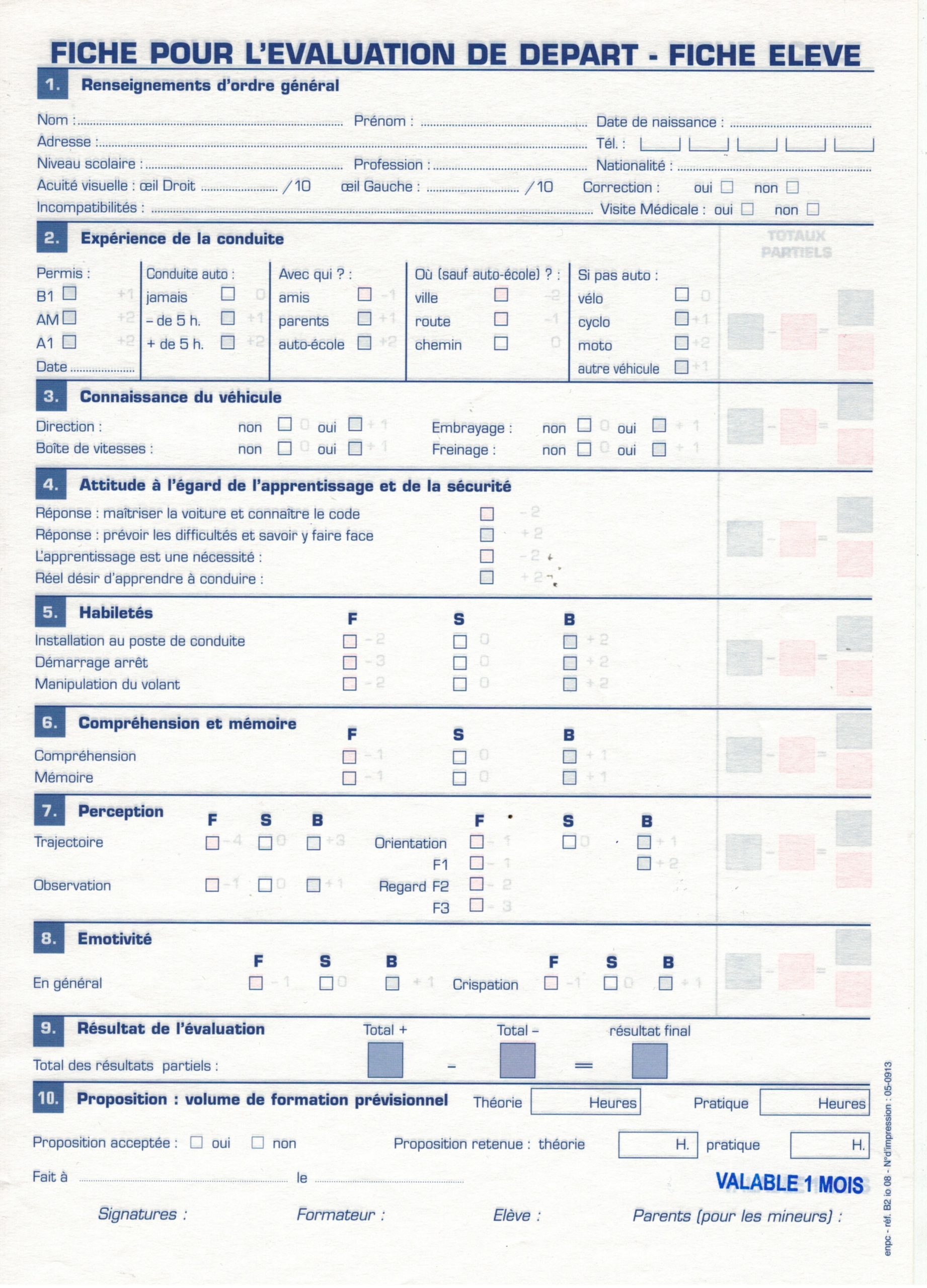 Procédé d'évaluation - Ecole de Conduite Accélérée - Auto-école Liège